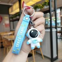 China UV Printing Creative Cartoon Astronaut Keychain Three-dimensional Doll Novelty Gift for sale