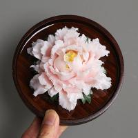 China Logo Handmade Peony Ceramic Fragrance Set The Perfect Gift for End Office Products for sale