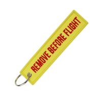China Event Advertising 2024 Double-Sided Lock Edge Embroidered Keychain for Self Defense for sale