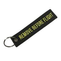 China Event Advertising 2024 Double-Sided Lock Edge Embroidered Keychain for Self Defense for sale