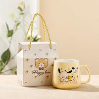 China Silk Screen Printed Mug Set Ceramic Colorful Graphics Design Perfect for Any Occasion for sale