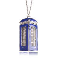 China Plastic Bottle Opener Keychain Blue House Gift Pendant DIY Accessories Metal Keychain for sale