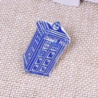 China Plastic Bottle Opener Keychain Blue House Gift Pendant DIY Accessories Metal Keychain for sale
