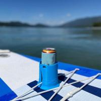 China Blue Resin Crafts Kayak Drink Holder for Surfboard and Water Bottle 2024 Gift Idea for sale