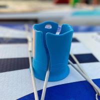 China Blue Resin Crafts Kayak Drink Holder for Surfboard and Water Bottle 2024 Gift Idea for sale