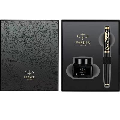 China Smooth Writing Gold Clip Ink Pen for Business Gift Box Black Red Special Edition for sale