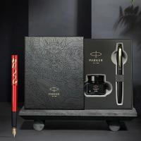 China Smooth Writing Gold Clip Ink Pen for Business Gift Box Black Red Special Edition for sale