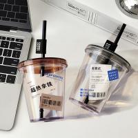 China UV Printing Summer Cold Brew Straw Coffee Cup with Lid Convenient and Stylish Handy Cup for sale