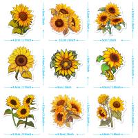 China Creative Sunflower Puffy Stickers for Children's Stationery Box Decoration Map No. 0202 for sale
