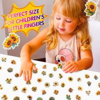 China Creative Sunflower Puffy Stickers for Children's Stationery Box Decoration Map No. 0202 for sale