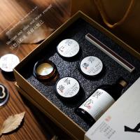 China National Style Candle Gift Box 4 Scented Candles Essential Oil Match and Fiber Stick for sale