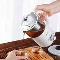 China Mini Glass Flower Tea Pot Electric Kettle Perfect for Wedding Favors Bridal Parties for sale