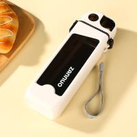 China Portable Plastic Temperature Straw Cup Aesthetic Square Sports Water Cup for Activities for sale