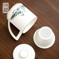 China High End Tea Cup and Notebook Set Qianli Jiangshan Business Gift Box for Year Occasions for sale