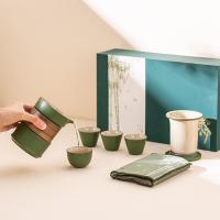 China Presentation Gift Set Customer's Logo Tea Set Teapot Master Cup Tea Cup*3 Tea Towel*1 for sale
