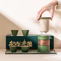China Presentation Gift Set Customer's Logo Tea Set Teapot Master Cup Tea Cup*3 Tea Towel*1 for sale