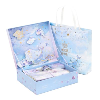 China Blue Cartoon 3D Gift Box Set Ideal for Student Prizes and Giveaways Featuring Cute Design for sale