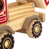 China Travel Agency Decor Essential Handmade Wooden Bulldozer Model with 2 Color Print for sale