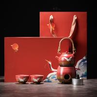 China Xianhe Yangwen Teapot Alcohol Lamp Tea Warmer Set Business Gift with 1 Color Printing for sale