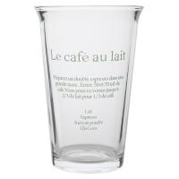 China 350ml Ins Fashion Text Print Glass Cup for Retro Water Cup Ice Coffee Latte Tea Juice Cup for sale