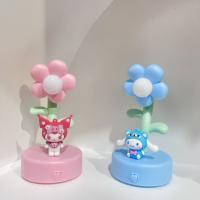 China Silk Screen Printed Sunflower Cartoon Doll Resin Table Lantern for 