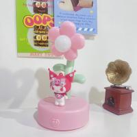 China Silk Screen Printed Sunflower Cartoon Doll Resin Table Lantern for 