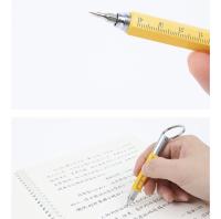 China Copper Keychain Tool Pen with Digital Printing Ruler Ballpoint Pen and Screwdriver Pen for sale