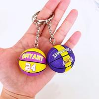 China Sports Meet Activity Gifts Silicone Mini Basketball Football Volleyball Keychain Pendant for sale