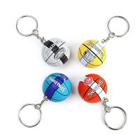 China Sports Meet Activity Gifts Silicone Mini Basketball Football Volleyball Keychain Pendant for sale
