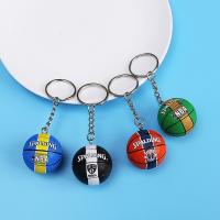 China Sports Meet Activity Gifts Silicone Mini Basketball Football Volleyball Keychain Pendant for sale
