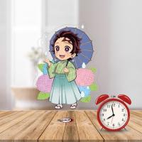 China Ghost Slayer Blade Acrylic Standing Card for Student Anime Desktop Cartoon Souvenir for sale