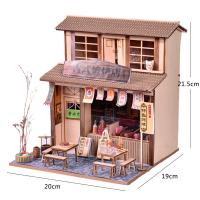 China Hotel and Resort Chinese Style Retro DIY Cottage Barbecue Shop Attic Assembly Model Creative Handmade Gifts for sale