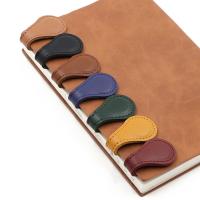 China Color Printing for Graphics 5 Color Leather Bookmark Double Sided Hand Clip Promotion for sale