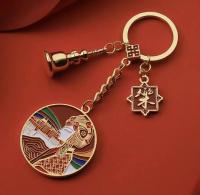 China 2024 Customized Zinc Alloy Carabiner Keychain with Customer Logo and Gravure Printing for sale
