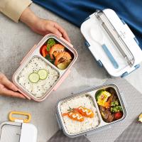 China Custom Logo 304 Stainless Steel Split Bento Box with Water Heating and Tableware Ideal for sale