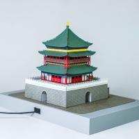 China Xi'an Bell Tower 3D Paper Sculpture Puzzle for Brain Moving Cultural and Creative Gift for sale