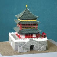 China Xi'an Bell Tower 3D Paper Sculpture Puzzle for Brain Moving Cultural and Creative Gift for sale