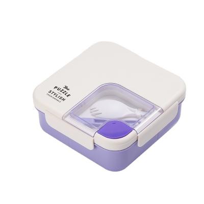 China Organize Your Meals in Style Portable Square Plastic Divided Lunch Box for Employee Gifts for sale