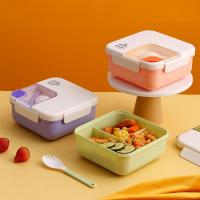 China Organize Your Meals in Style Portable Square Plastic Divided Lunch Box for Employee Gifts for sale