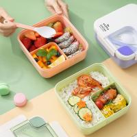 China Organize Your Meals in Style Portable Square Plastic Divided Lunch Box for Employee Gifts for sale