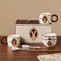 China Easter Occasion Vintage Rabbit Ceramic Tableware Set with UV Printing Techniques for sale