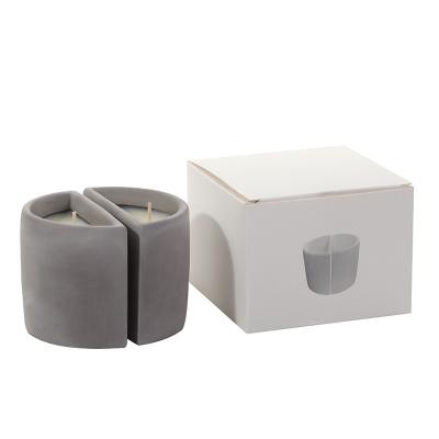 China Insurance Target End User Creative Hand Gift Handmade Gypsum Cup Aromatherapy Candle for sale