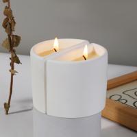 China Insurance Target End User Creative Hand Gift Handmade Gypsum Cup Aromatherapy Candle for sale