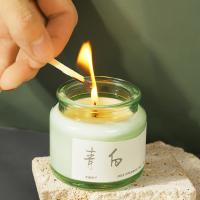 China 2 Color Graphics Printing on Wooden Cork Green Cup Aromatherapy Candle for Niche Event for sale