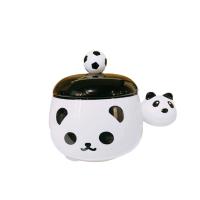 China Silk Screen Printing Techniques for Graphics Cute Black and White Chubby Mug B2B Gift for sale
