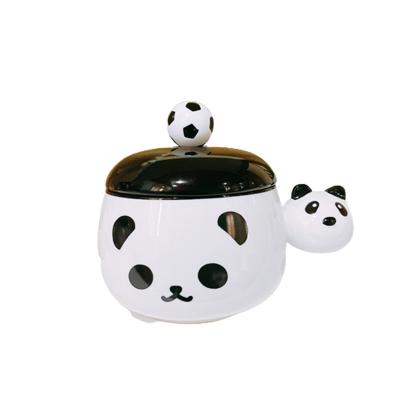 China Silk Screen Printing Techniques for Graphics Cute Black and White Chubby Mug B2B Gift for sale