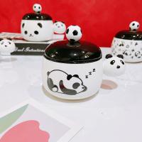 China Silk Screen Printing Techniques for Graphics Cute Black and White Chubby Mug B2B Gift for sale