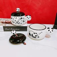 China Silk Screen Printing Techniques for Graphics Cute Black and White Chubby Mug B2B Gift for sale
