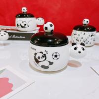 China Silk Screen Printing Techniques for Graphics Cute Black and White Chubby Mug B2B Gift for sale