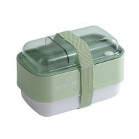 China Job Fair Small Gift Office Products 2 Color Graphics Printing Double-Layer Lunch Box for sale